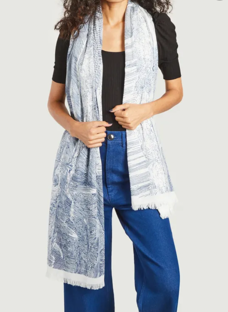 Simone scarf - whale – Pomme